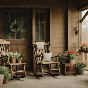 Bundle of Zoom Background Porch Scenes Four Seasons for Meetings ...