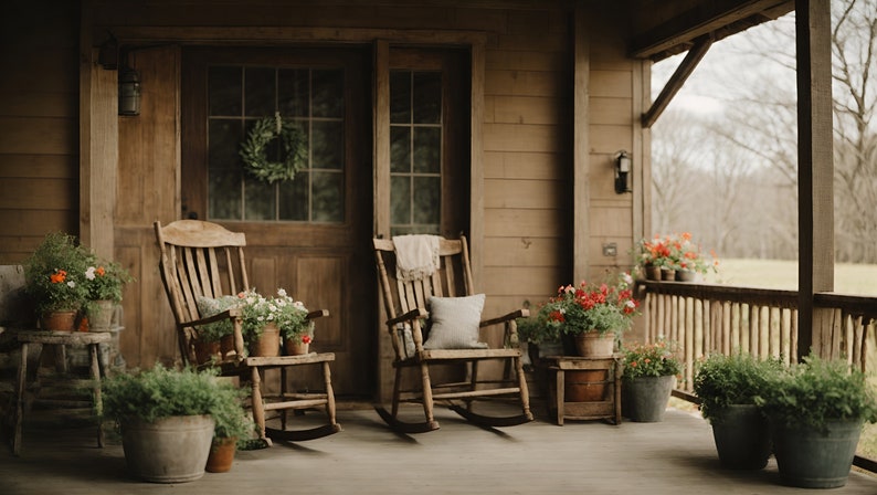 Bundle of Zoom Background Porch Scenes Four Seasons for Meetings ...