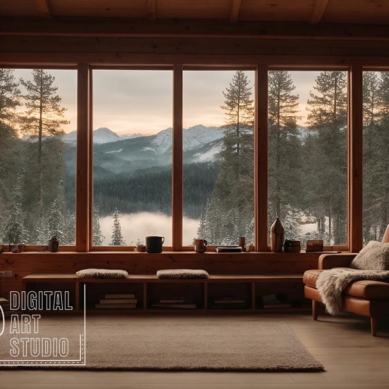 Winter Office Zoom Background - Etsy