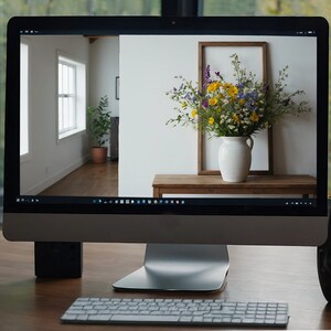 Spring Wildflower Farmhouse Cottagecore Zoom Background, Virtual ...