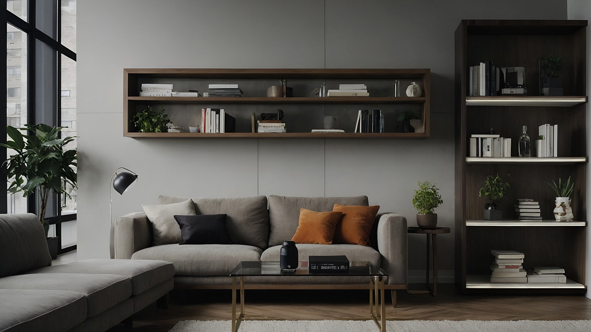 Virtual Modern Bookshelf Background for Zoom Meetings, Home Office ...