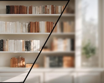 Virtual Home Office Background for Meetings, A Winter Bookshelf Backdrop for Zoom, MS Teams ...