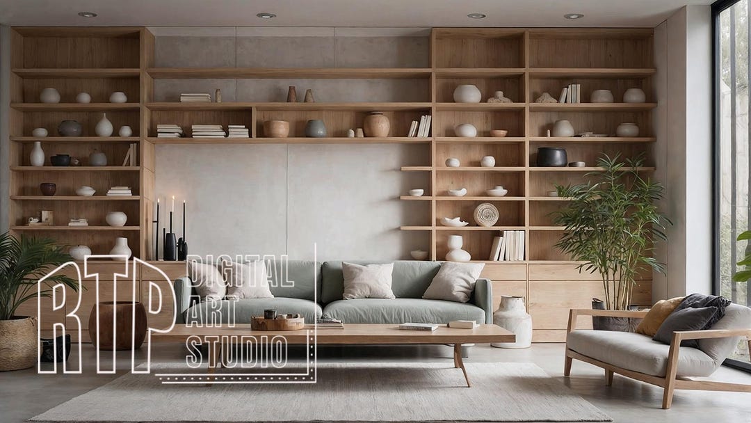 Zen Calming Background for Zoom and MS Teams Meetings, Modern Office ...