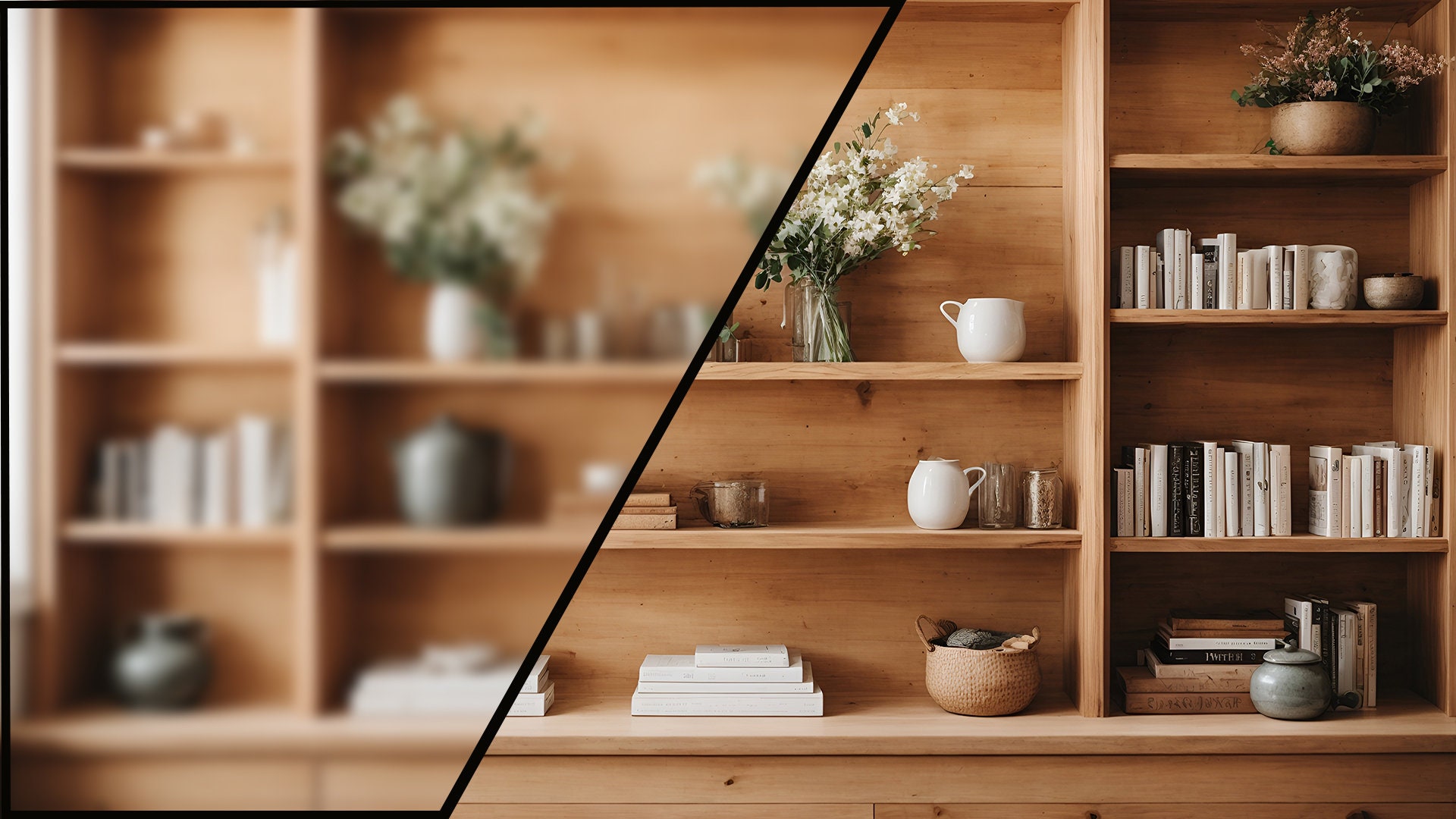 Spring Bookshelf Background for Zoom Meetings Blurred and Normal ...