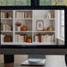 Autumn Decor White Bookshelf Virtual Background for Zoom Meeting, Fall ...