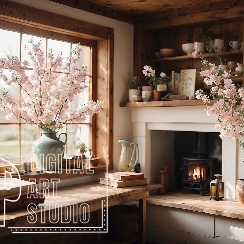 Spring Window Teams Background - Etsy