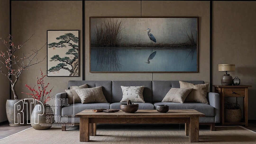 Japandi Wabi Sabi Style Background for Virtual Meetings, A Tranquil ...