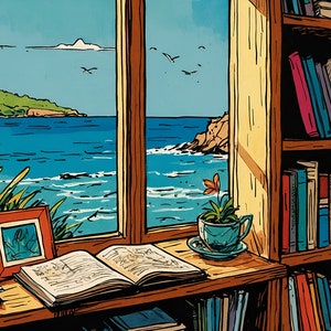 Vintage Comic Style Virtual Background for Zoom Meetings, Home Office ...