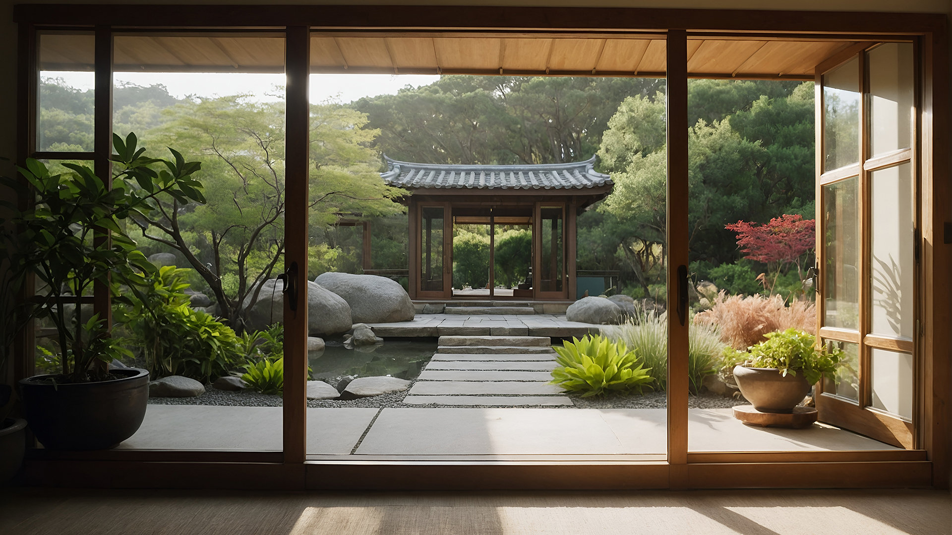 Virtual Background Zen Garden for Zoom, Natural Calming Background for ...