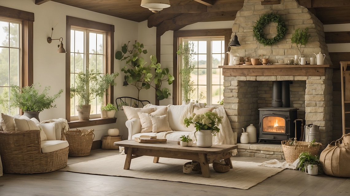 Zoom Background of a Rustic Summer Virtual Office for Zoom, MS Teams ...