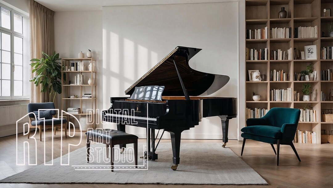 Virtual Background for Teams Meetings, Piano Room Background for Zoom ...