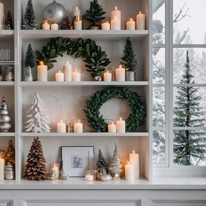 Winter Bookshelf Virtual Background Zoom Meetings, Christmas Themed ...