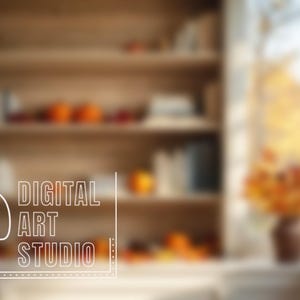 Autumn Bookshelf Virtual Background Zoom Meetings, Fall Themed ...