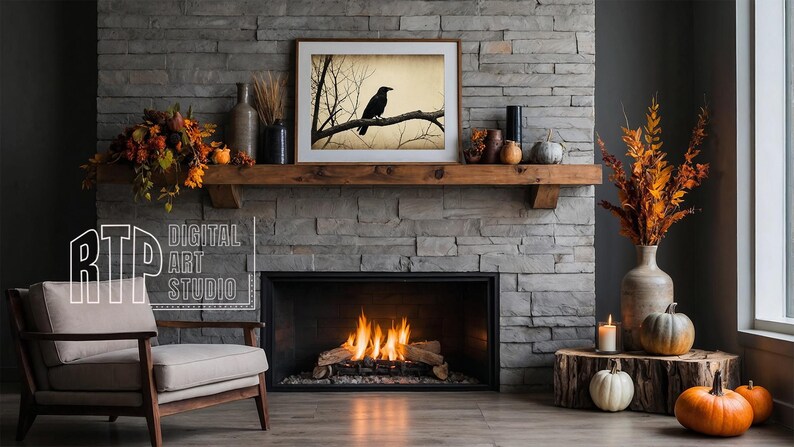 Autumn Bookshelf Virtual Background Zoom Meetings, Fall Themed ...