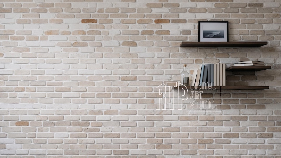 Minimalist White Brick Wall Virtual Background for Zoom, Teams Meetings ...