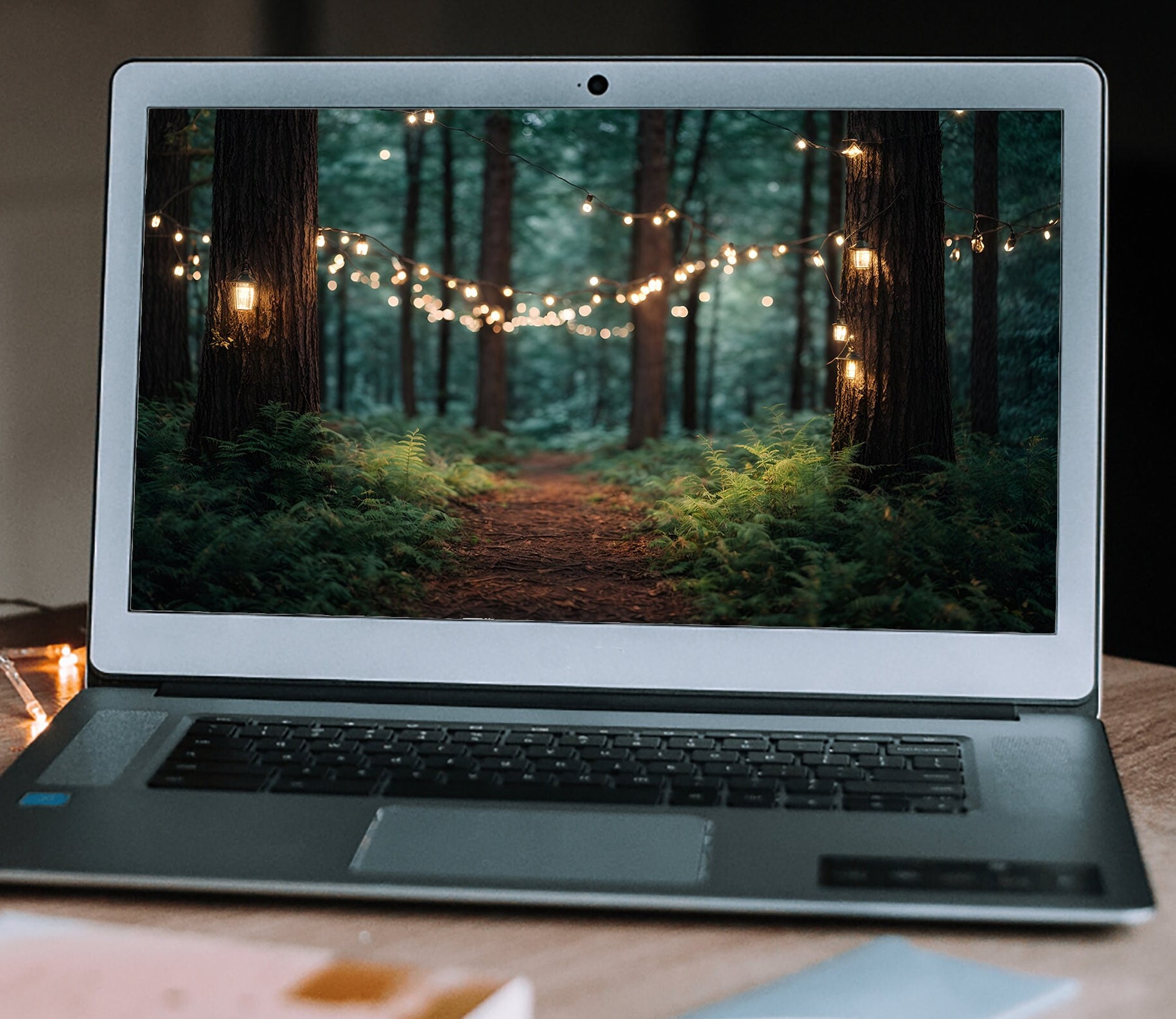 Virtual Background Enchanted Forest for Online Meetings, Fantasy ...