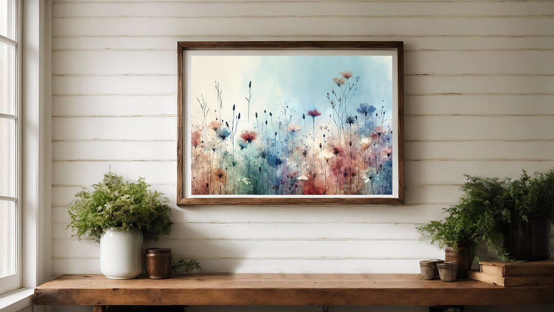 Spring Wildflower Cottagecore Zoom Background Virtual Meetings, Boho ...