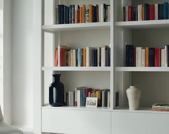 Zoom Background White Bookshelf Library and Window, Virtual Home Office ...
