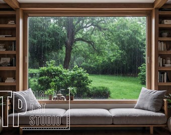 Winter Zoom Background Raindrops on the Window Virtual Office for ...