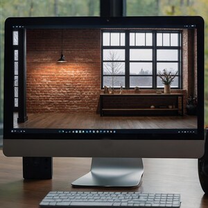 Minimalist Brick Wall Virtual Background for Zoom, MS Teams Meetings ...