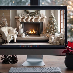 White Christmas Background for Zoom, Skype, MS Teams, Webex Holiday ...