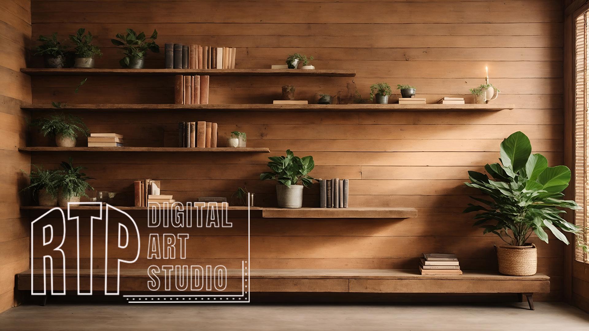 Zoom Background Bookshelf, Minimalist Bookcase for MS Teams Meetings ...