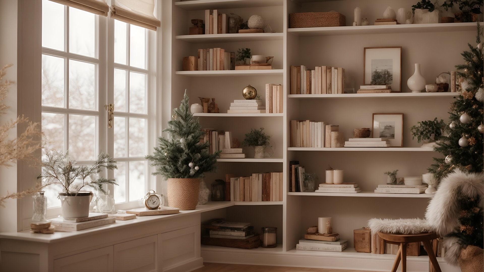 Zoom Background White Christmas Bundle Winter Home/ Office in 16:9 ...