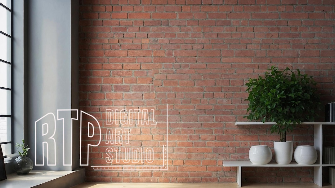 Minimalist Brick Wall Virtual Background for Zoom, MS Teams Meetings ...