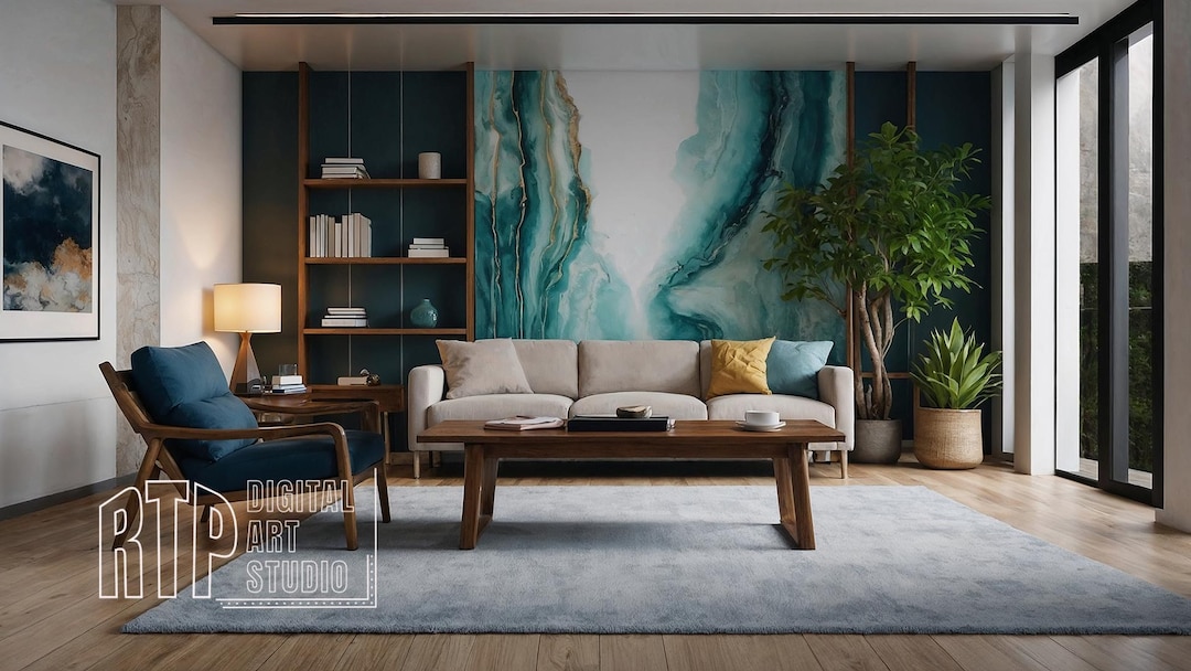 Zen Calming Background for Zoom and MS Teams Meetings, Modern Office ...