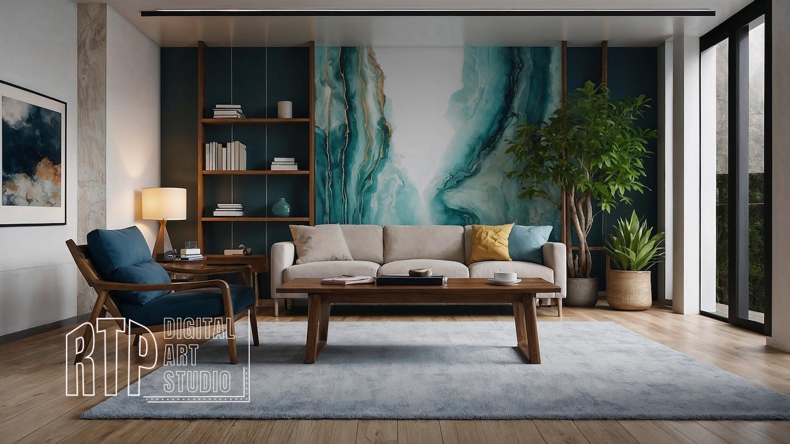 Zen Calming Background for Zoom and MS Teams Meetings, Modern Office ...