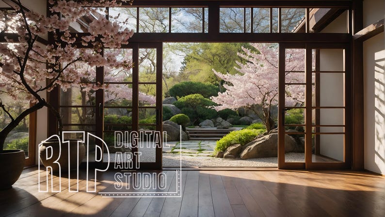 Virtual Background Zen Garden for Zoom, Natural Calming Background for ...