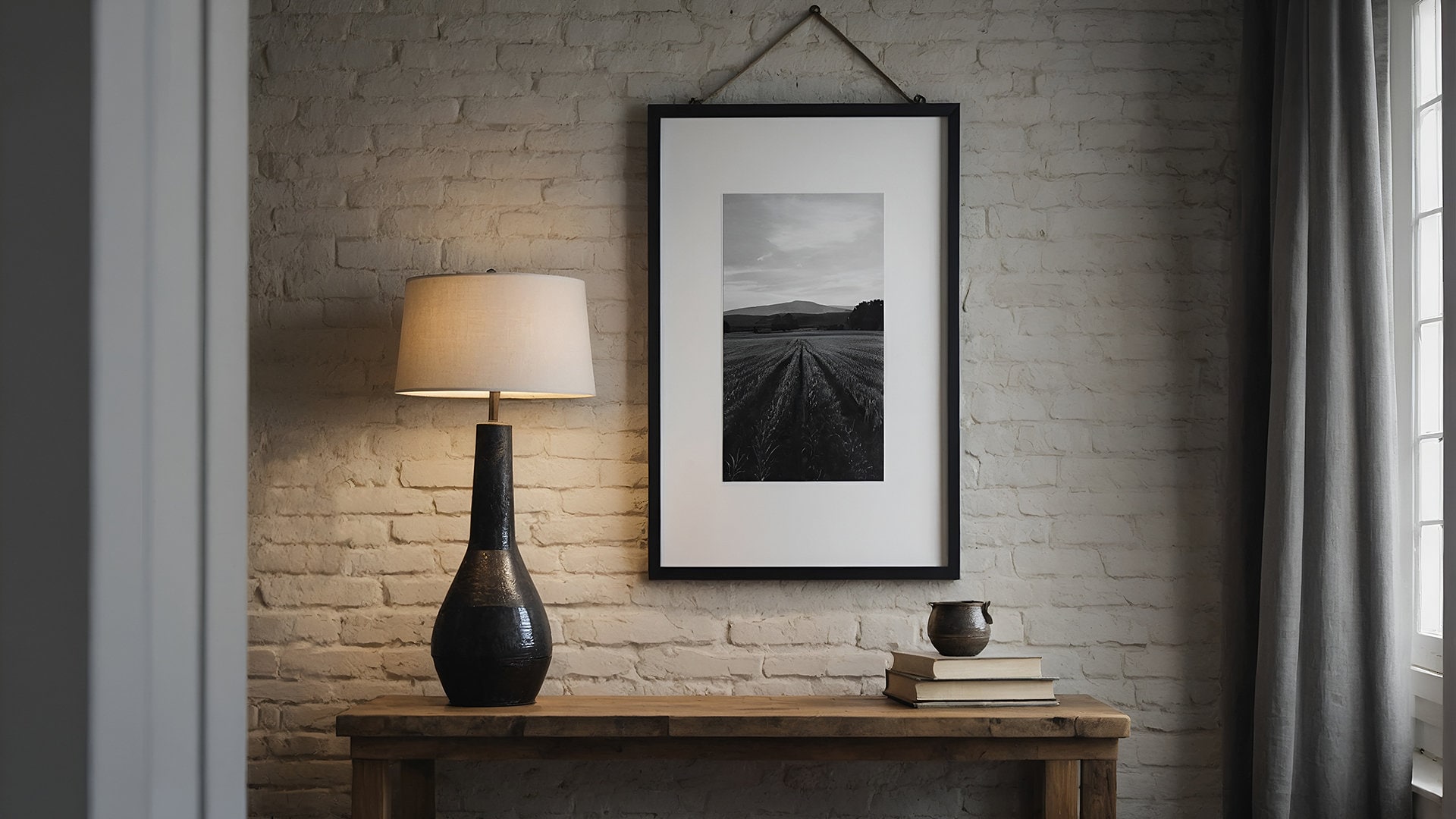 Brick Wall Minimalist Zoom Background for Virtual Meetings, Modern ...