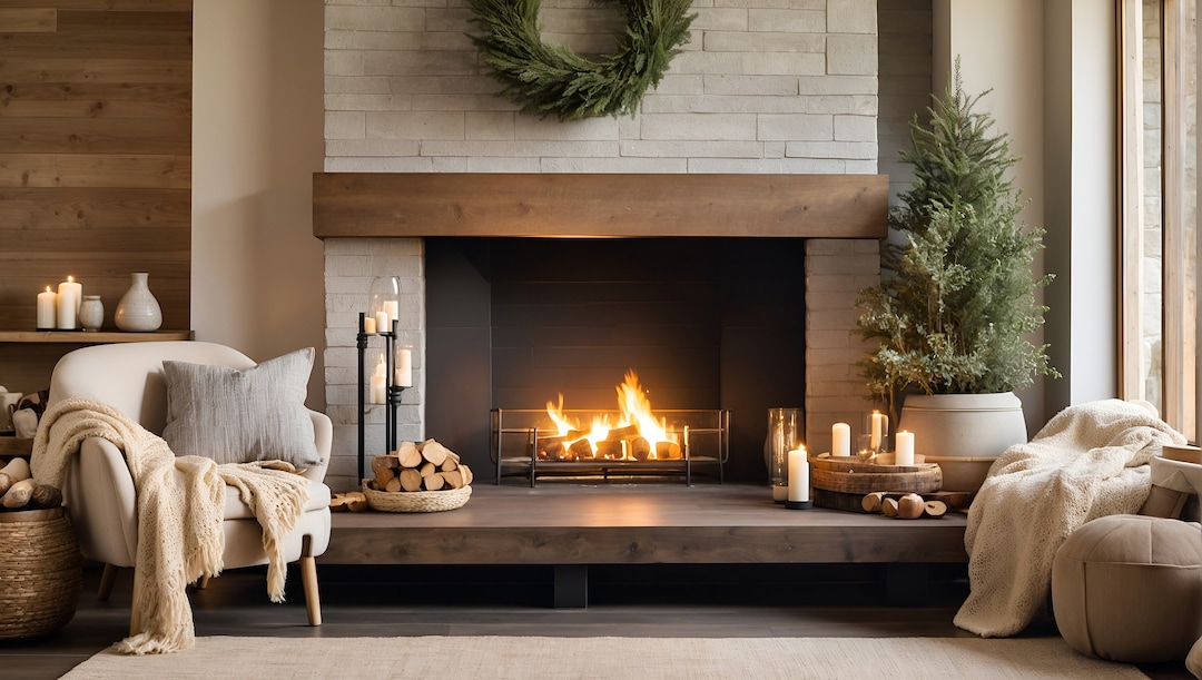 Virtual Background for Winter Zoom Meetings, Virtual Home Office ...