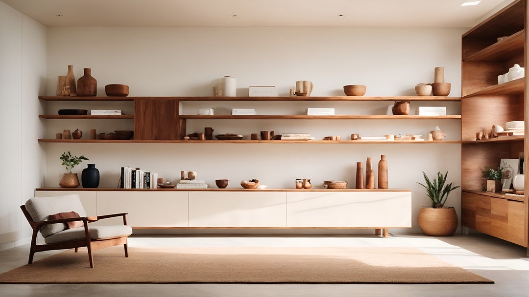 Bundle of Virtual Office Background for Meetings Minimalist Shelves ...