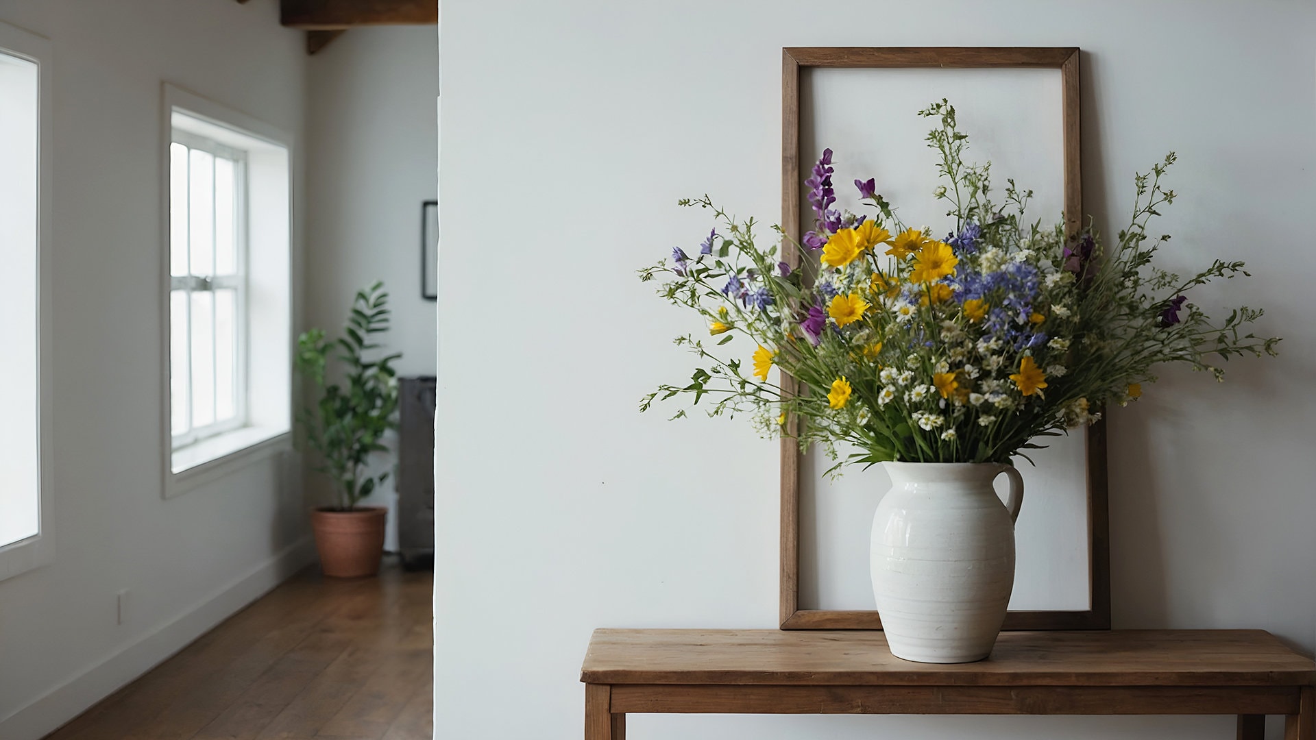 Spring Wildflower Farmhouse Cottagecore Zoom Background, Virtual ...