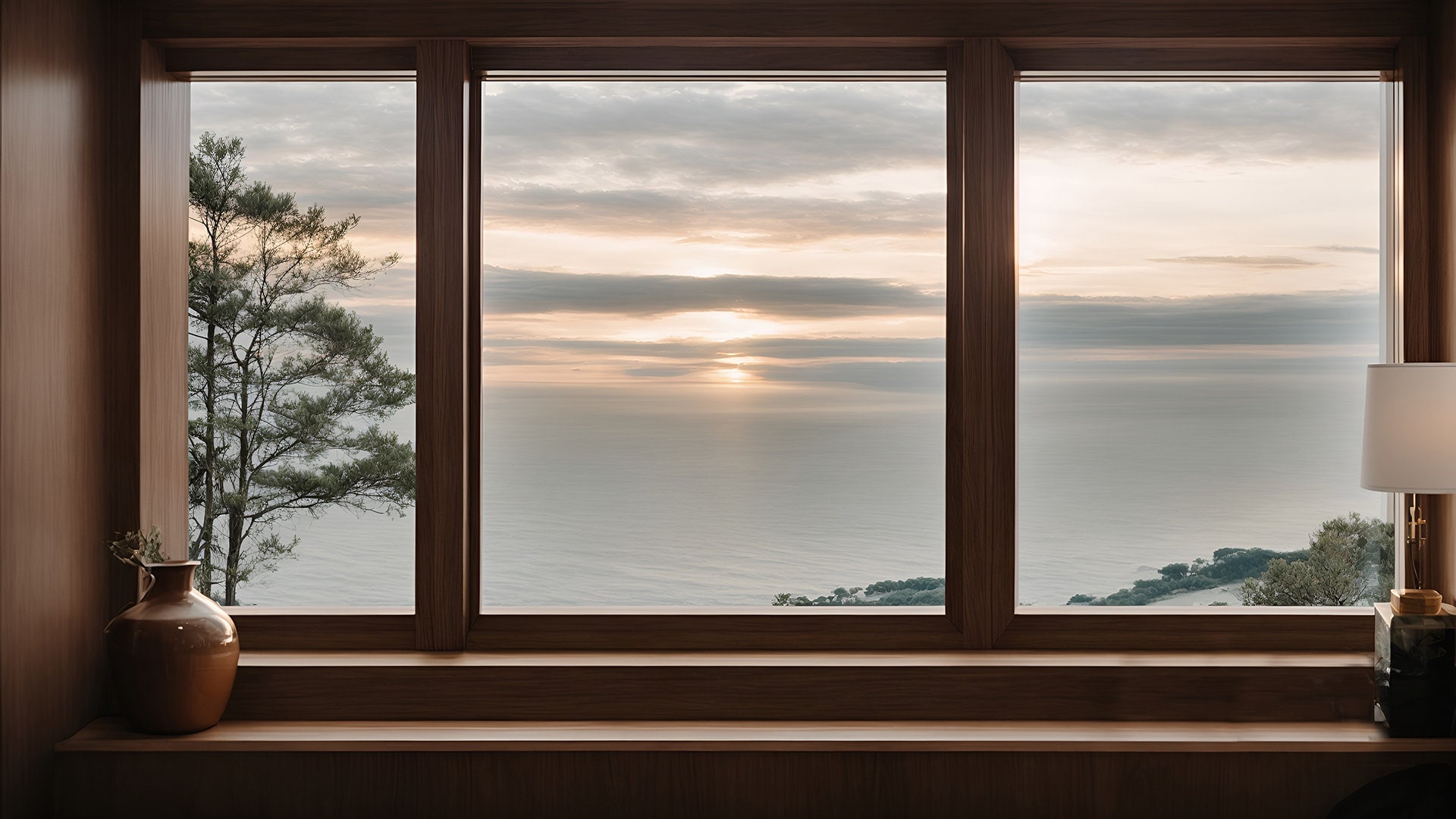 Ocean View Home Zoom Background Virtual Office for Online Meetings ...