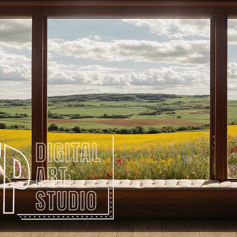 Spring Window Teams Background - Etsy