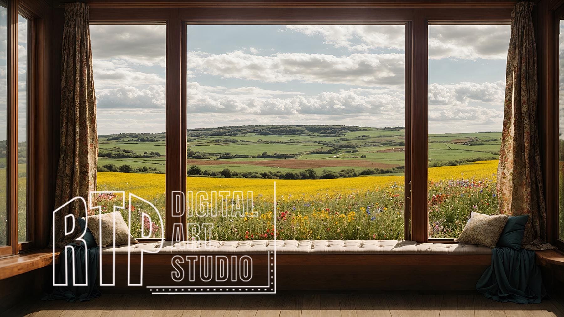 Field of Spring Flowers Zoom Background, MS Teams, Webex, Skype ...