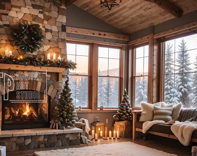 Christmas Zoom Backgrounds | Holiday Season Backdrop | Realistic Home ...