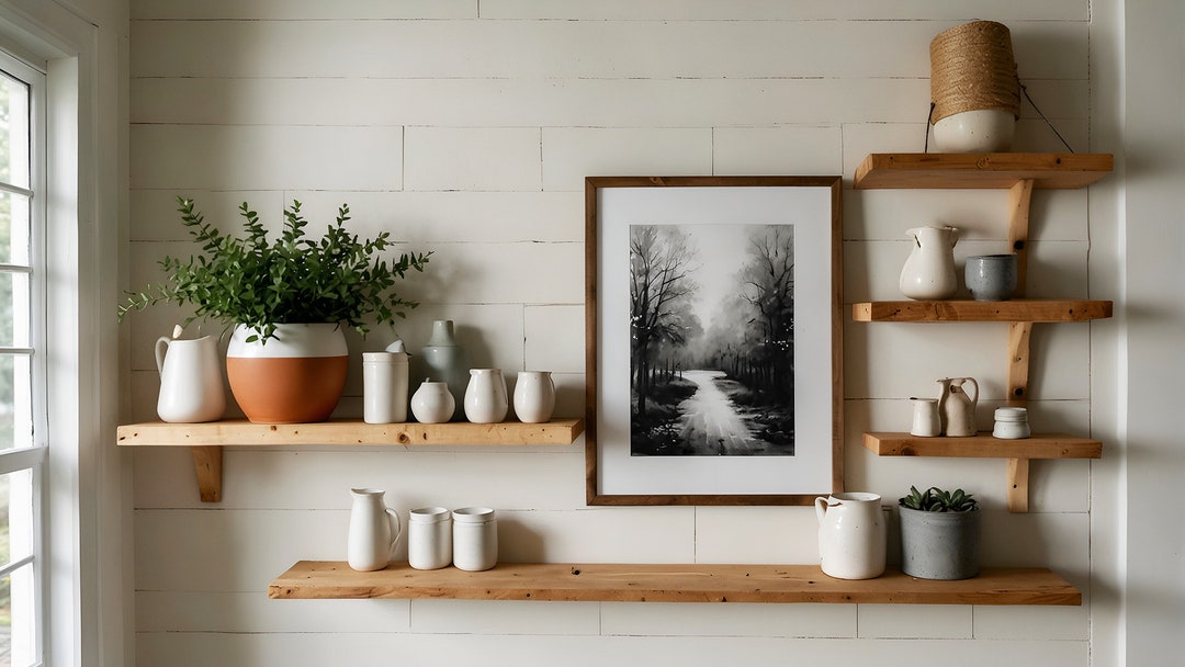 Virtual Background Cottage Shelf for Zoom Meetings, Home Office ...