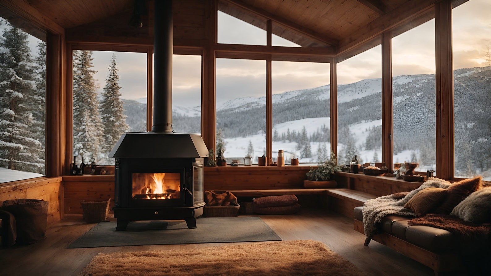 Virtual Background for Zoom Meetings, Winter Window Background for Zoom ...