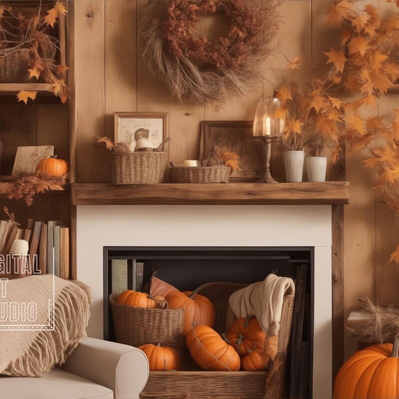 Cozy Fall Background for Teams - Etsy