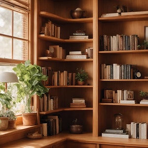 Virtual Background Corner Bookshelf for Zoom, MS Teams, Webex, Skype ...