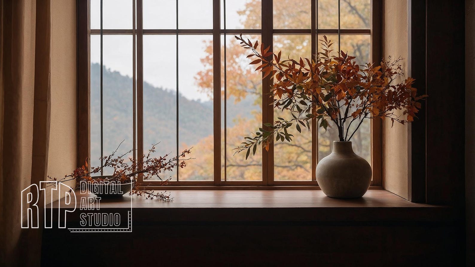 Japandi Wabi Sabi Virtual Background for Zoom Meetings, Calming ...