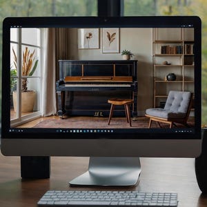 Virtual Background for Zoom Meetings, Piano Room Background for Teams ...