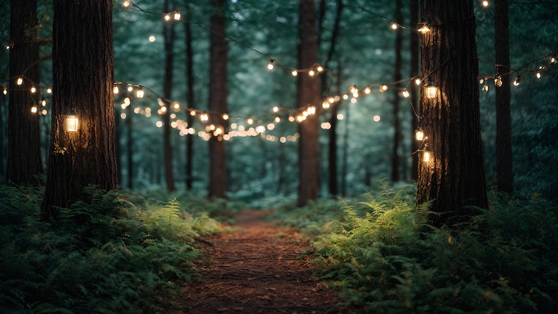 Virtual Background Enchanted Forest for Online Meetings, Fantasy ...