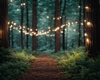 Virtual Background Enchanted Forest for Online Meetings, Fantasy ...