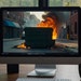Dumpster Fire Funny Virtual Background for Zoom Meetings, Fun Online ...