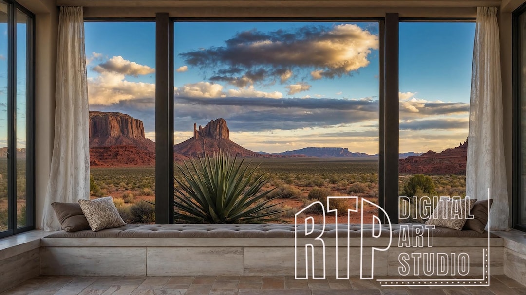 Southwestern Landscape Teams Background, Zoom, Webex, Skype Meetings ...