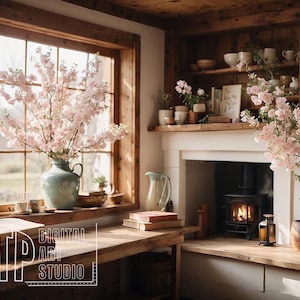 Zoom Background of a Rustic Spring Cottage for Zoom, MS Teams, Webex ...